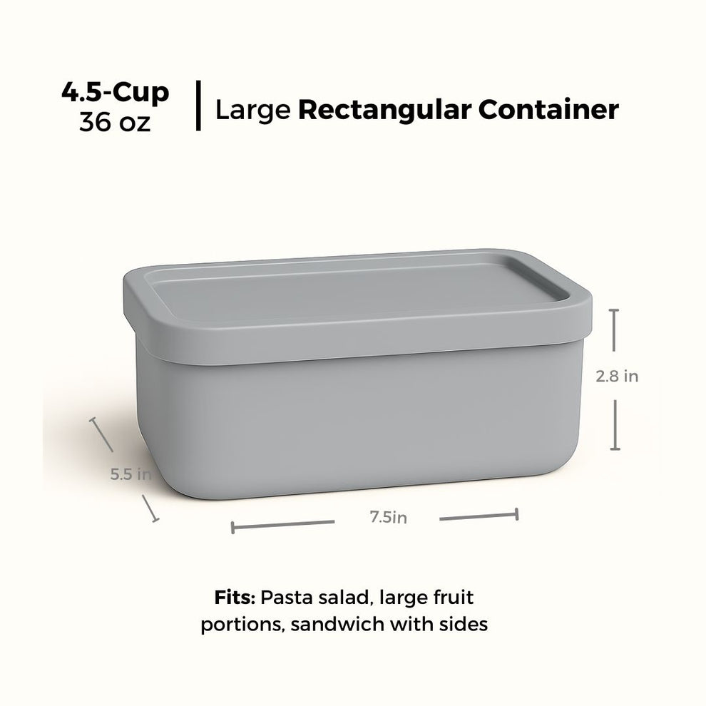 37 oz Rectangle Container | Large Food Storage | Dreamroo